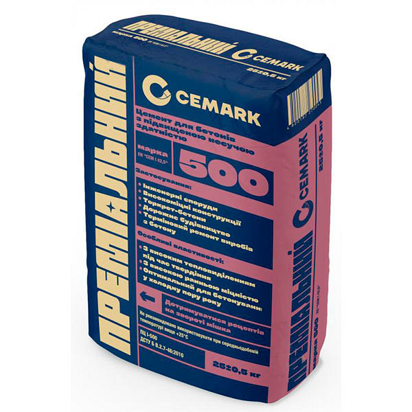 Цемент CEMARK "Преміальний" ПЦ І-500-Н, 25 кг (Кам'янець-Подільський ...