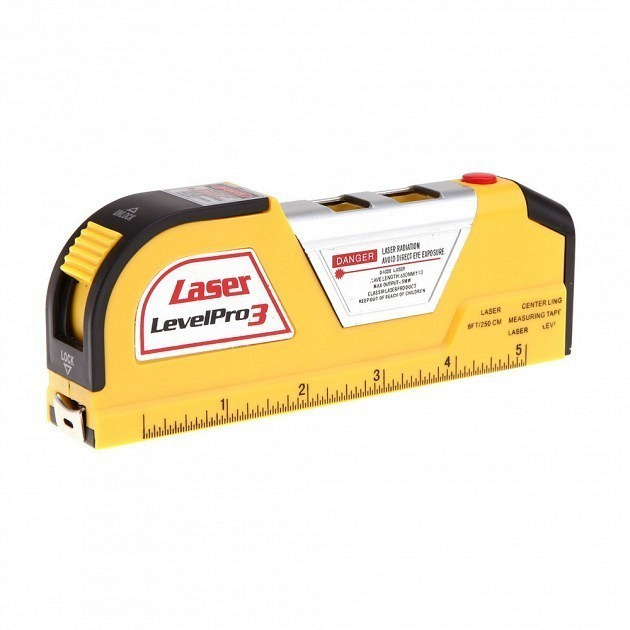Лазерний рівень із вбудованою рулеткою Easy Fix Laser Level Pro PRO 3 ...